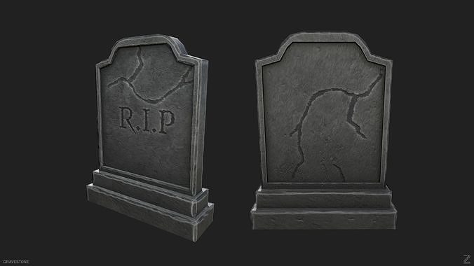 3D model Gravestone VR / AR / low-poly | CGTrader