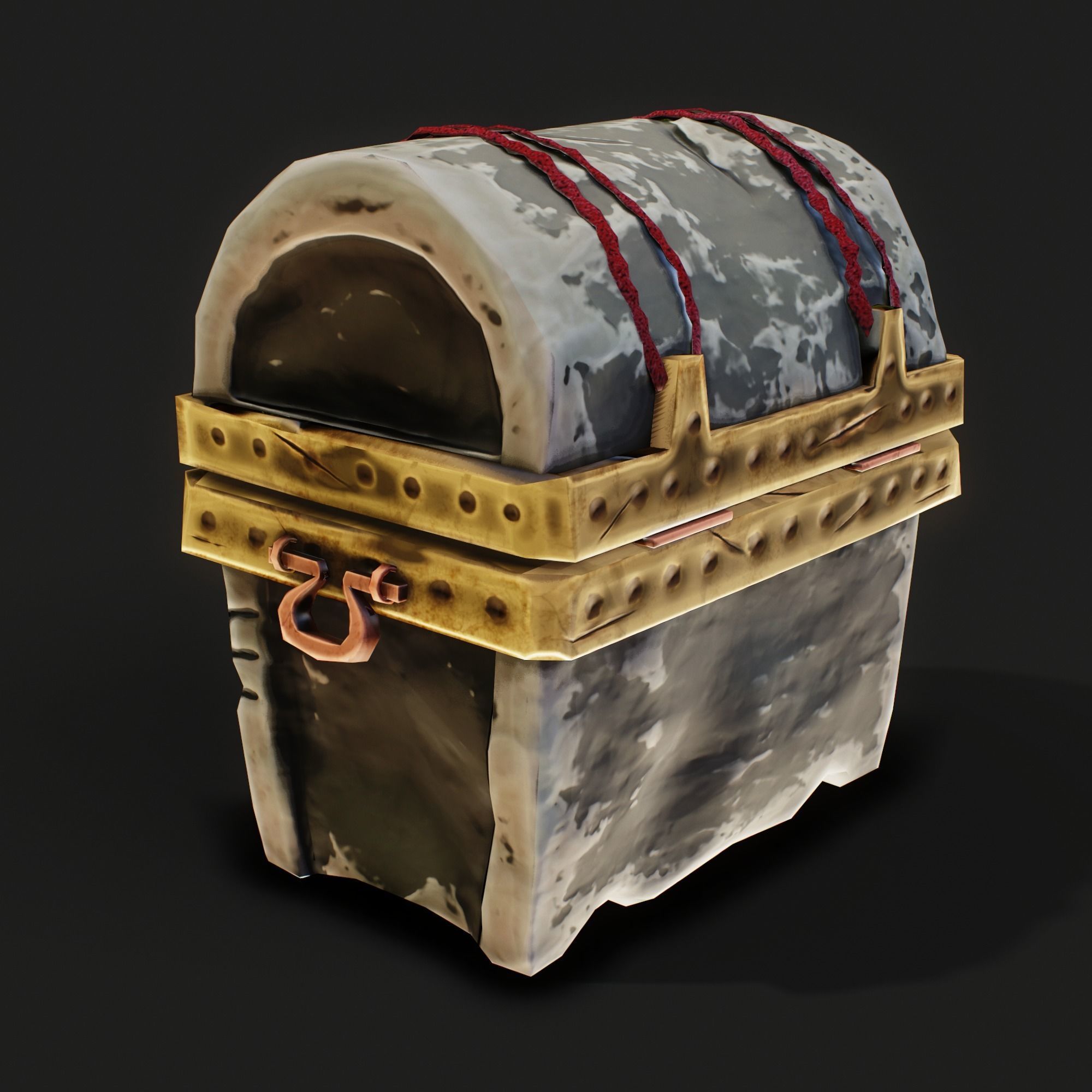 3D model Stylized Stone chest - PBR Game Ready VR / AR / low-poly ...