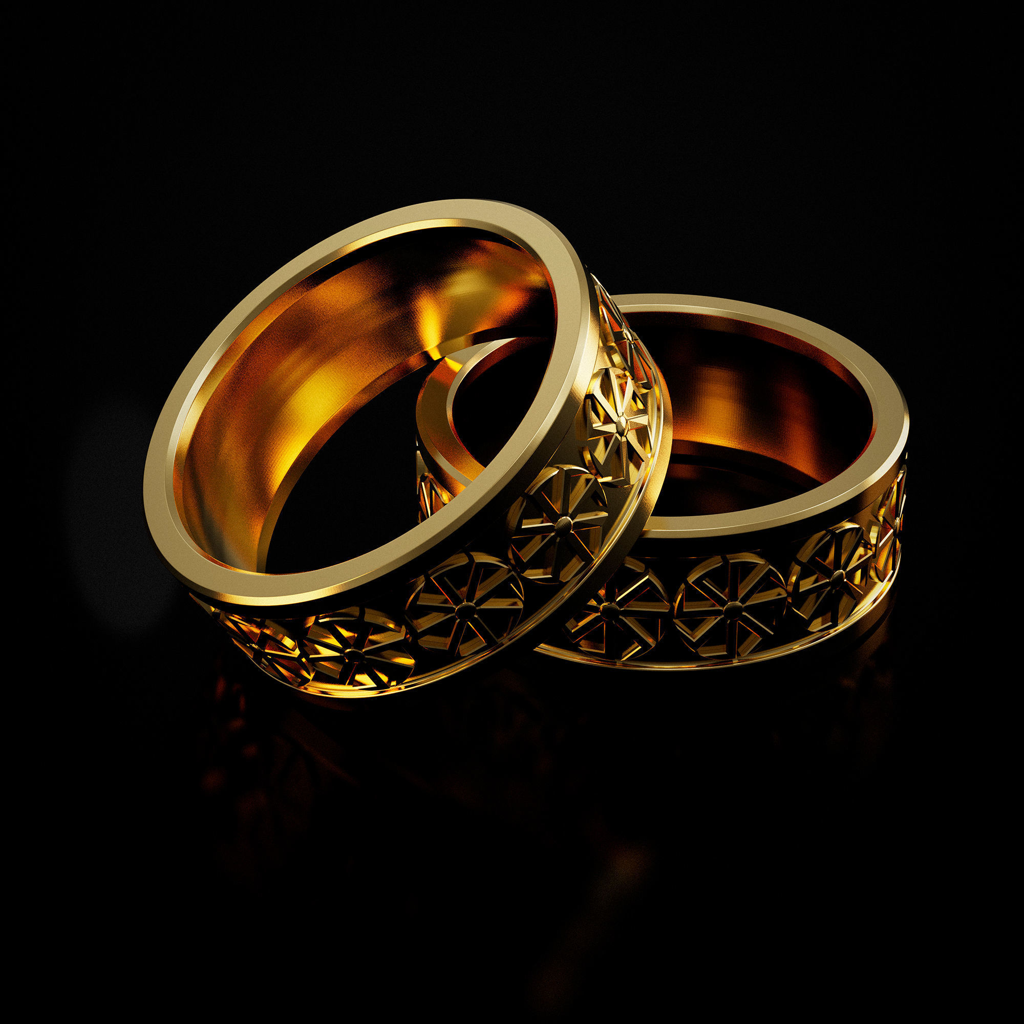 Slavic Kolovrat ring 3D model 3D printable | CGTrader
