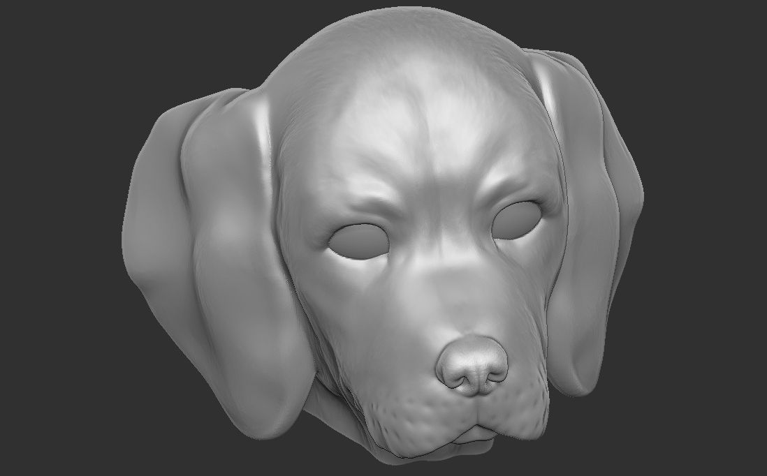 Puppy of Beagle dog head for 3D printing 3D model 3D printable | CGTrader