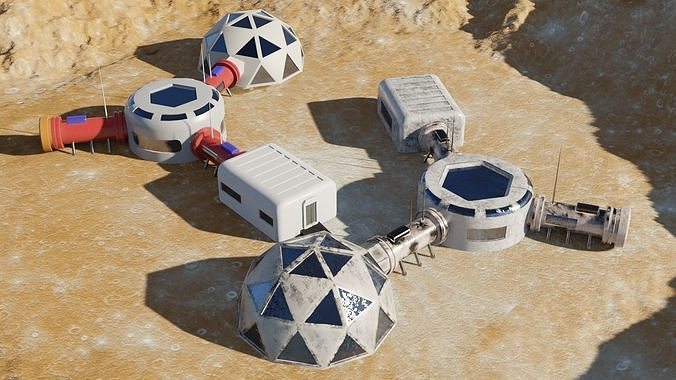 3D Model Collection Mars base 3D models VR / AR / low-poly | CGTrader