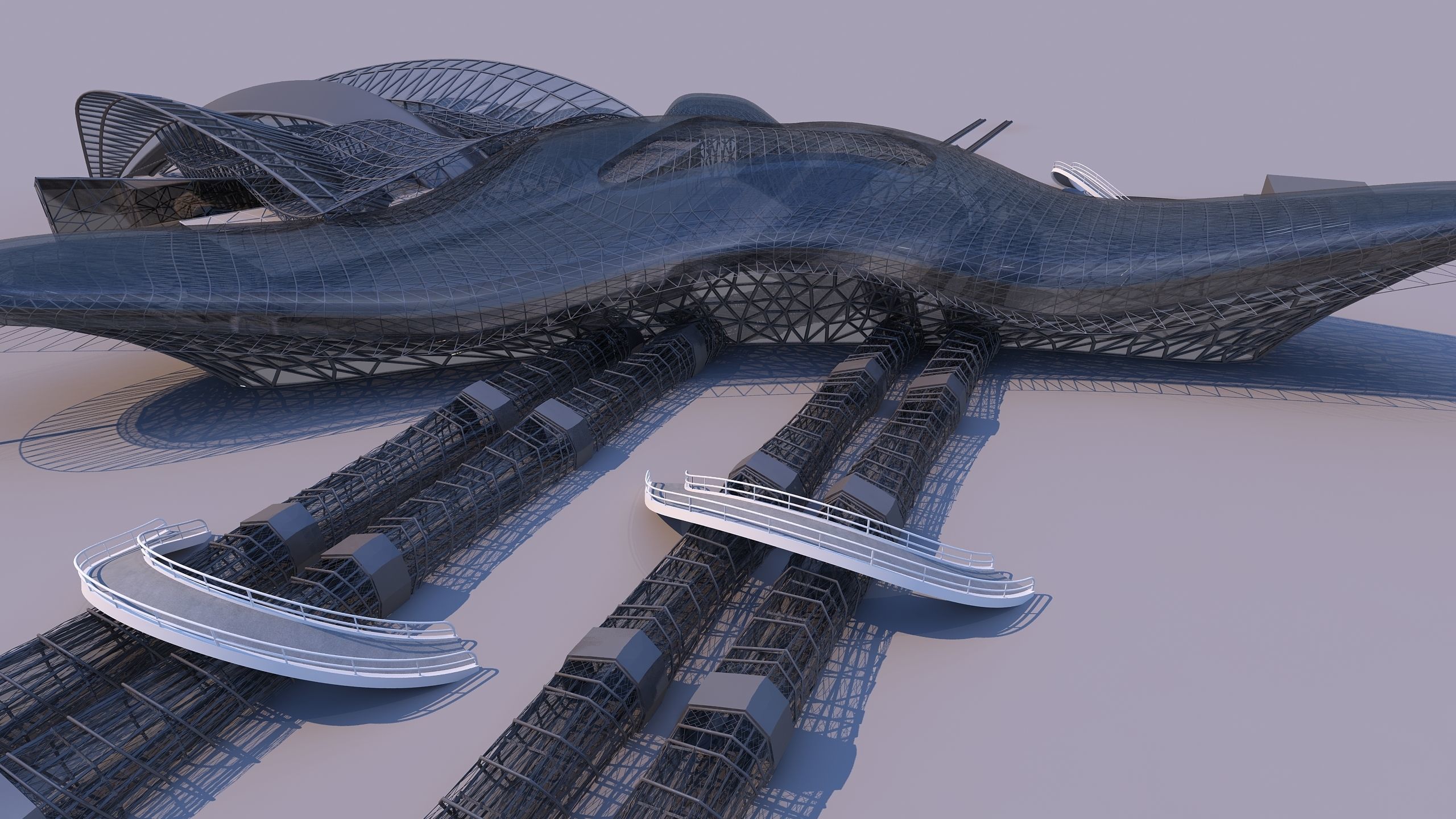 0155 - Train Station Building 3D model | CGTrader