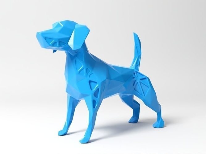 Polygon Dog 3D model 3D printable | CGTrader