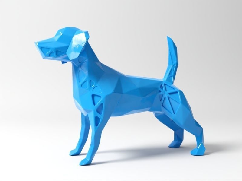 Polygon Dog 3D model 3D printable | CGTrader