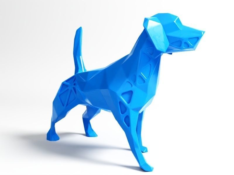 Polygon Dog 3D model 3D printable | CGTrader