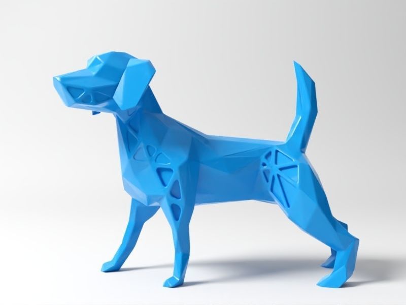 Polygon Dog 3D model 3D printable | CGTrader