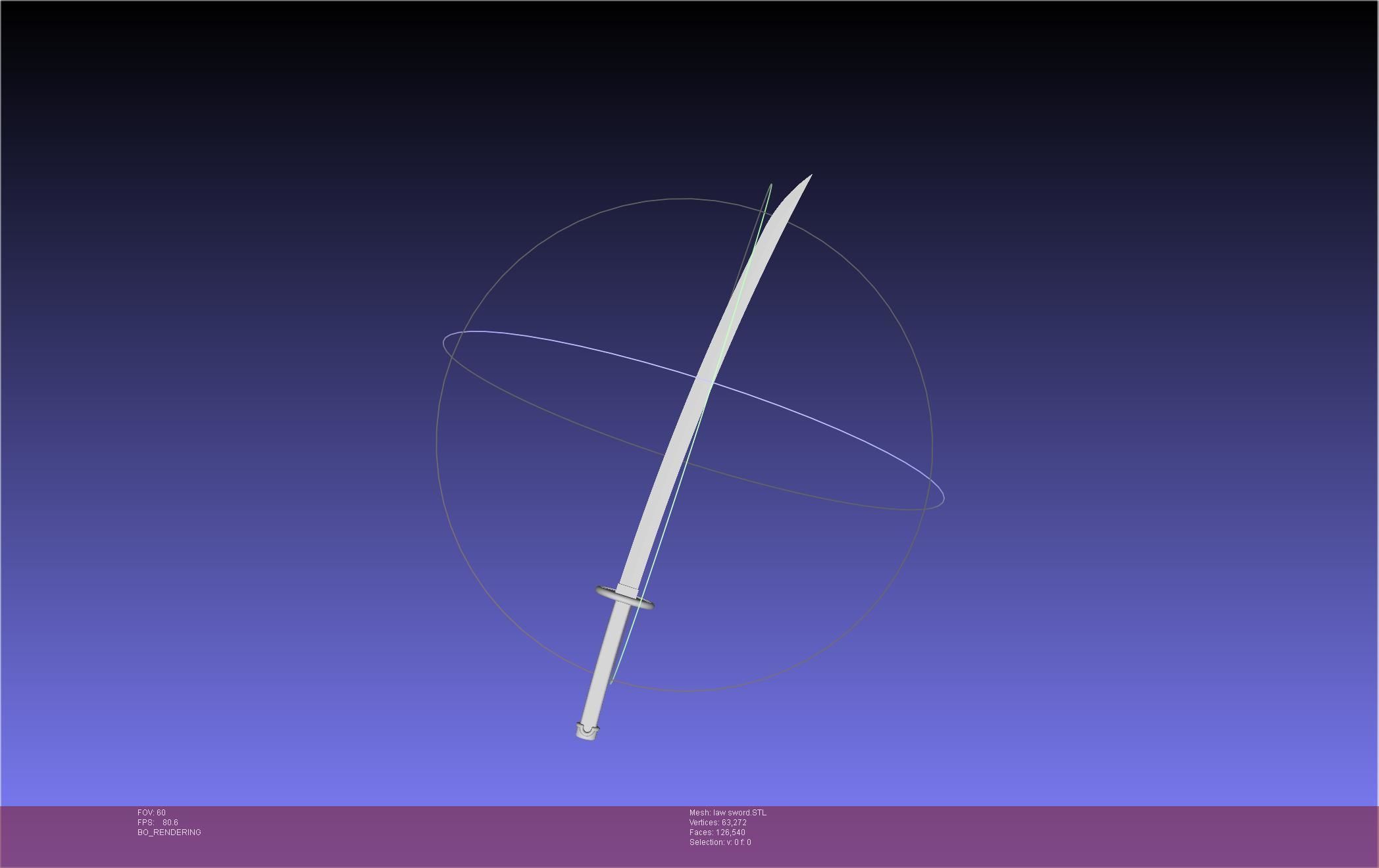 One Piece Trafalga Law Sword And Sheath Assembly 3D model 3D printable ...