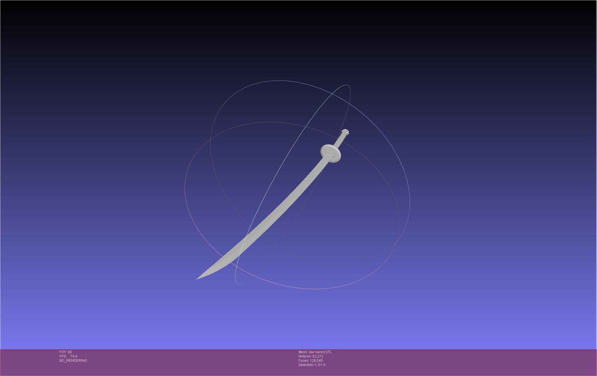 One Piece Trafalga Law Sword And Sheath Assembly 3D model 3D printable ...