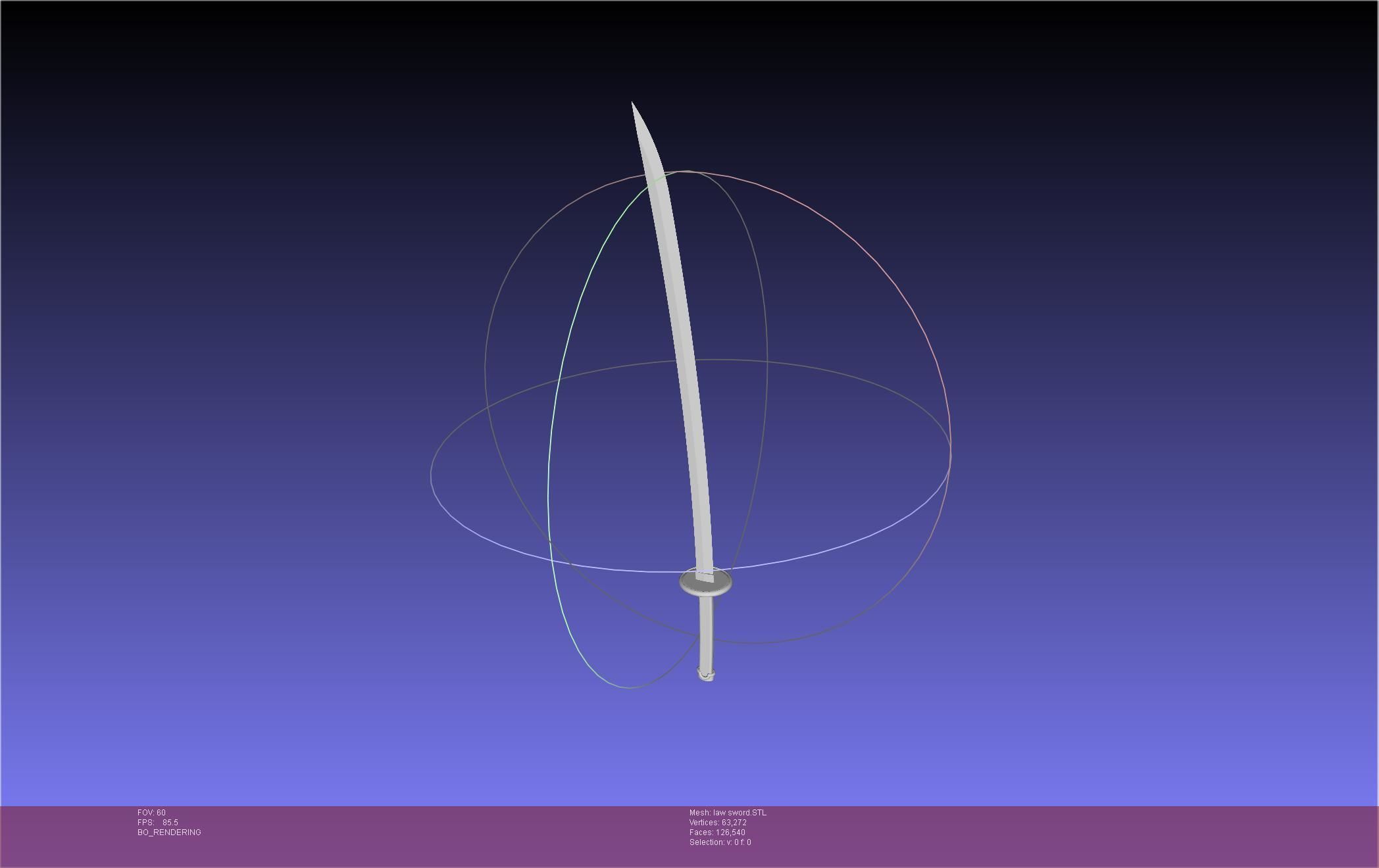 One Piece Trafalga Law Sword And Sheath Assembly 3D model 3D printable ...