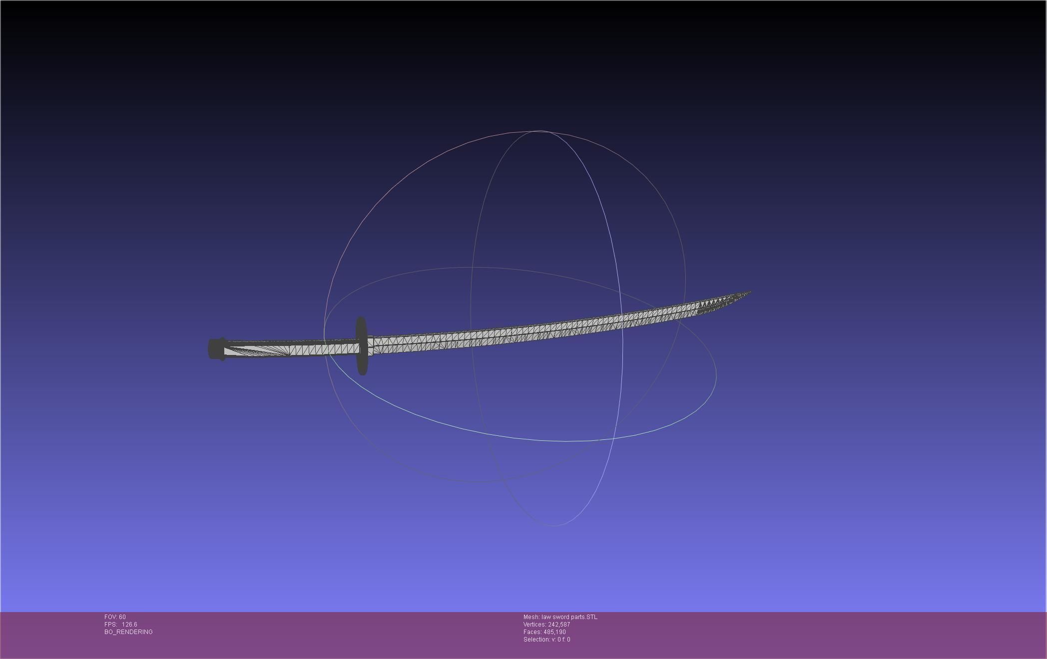 One Piece Trafalga Law Sword And Sheath Assembly 3D model 3D printable ...
