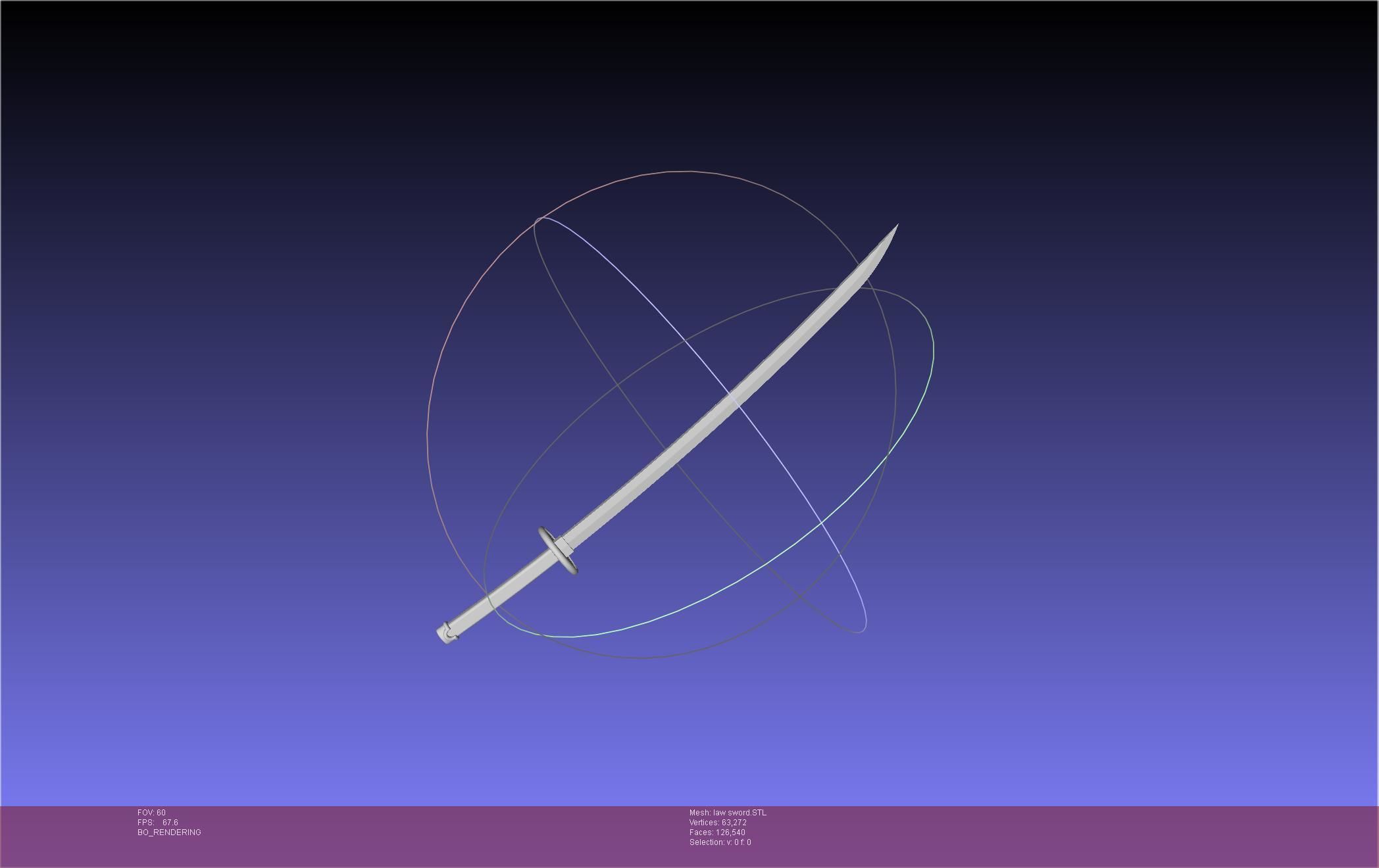 One Piece Trafalga Law Sword And Sheath Assembly 3D model 3D printable ...