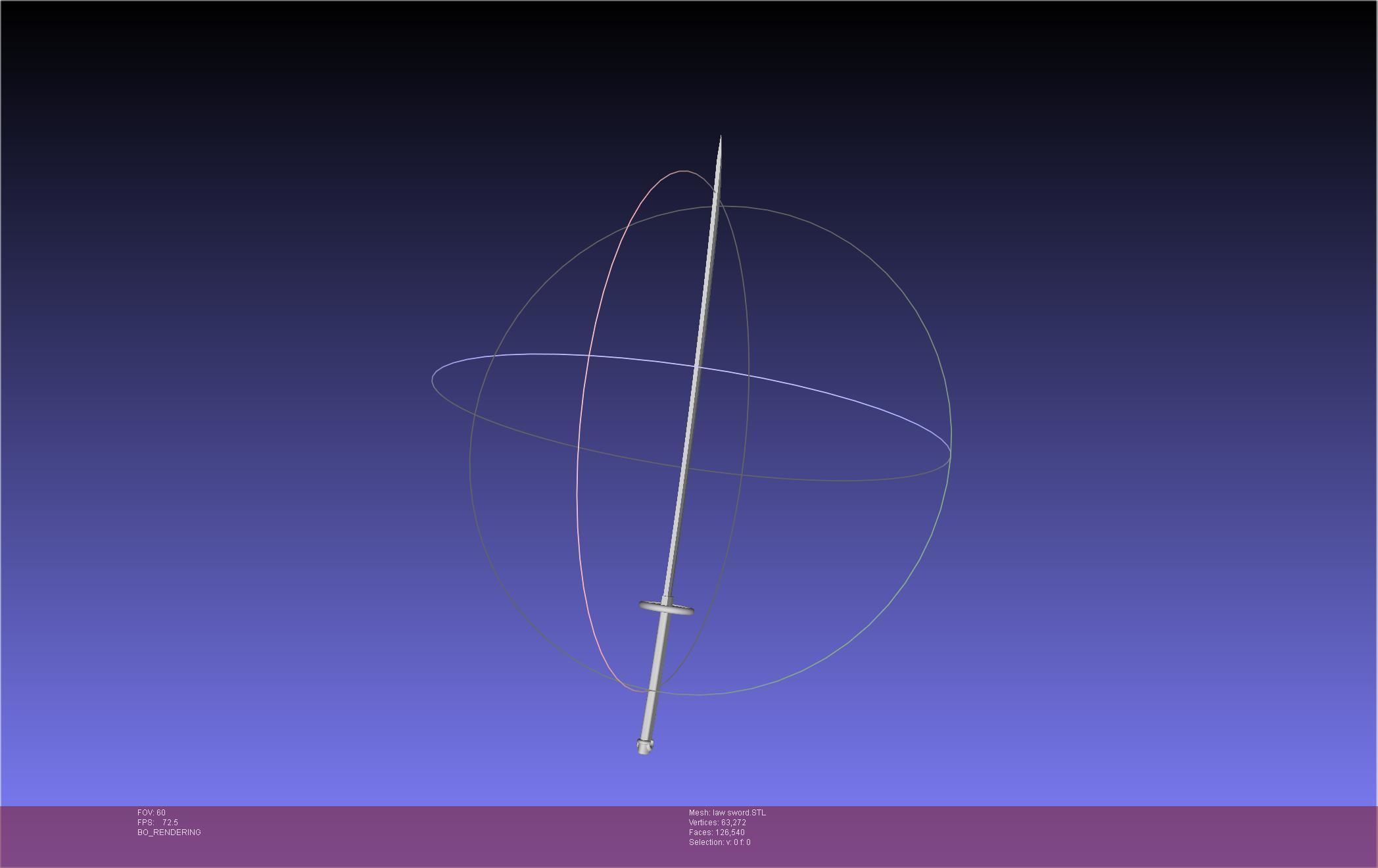 One Piece Trafalga Law Sword And Sheath Assembly 3D model 3D printable ...