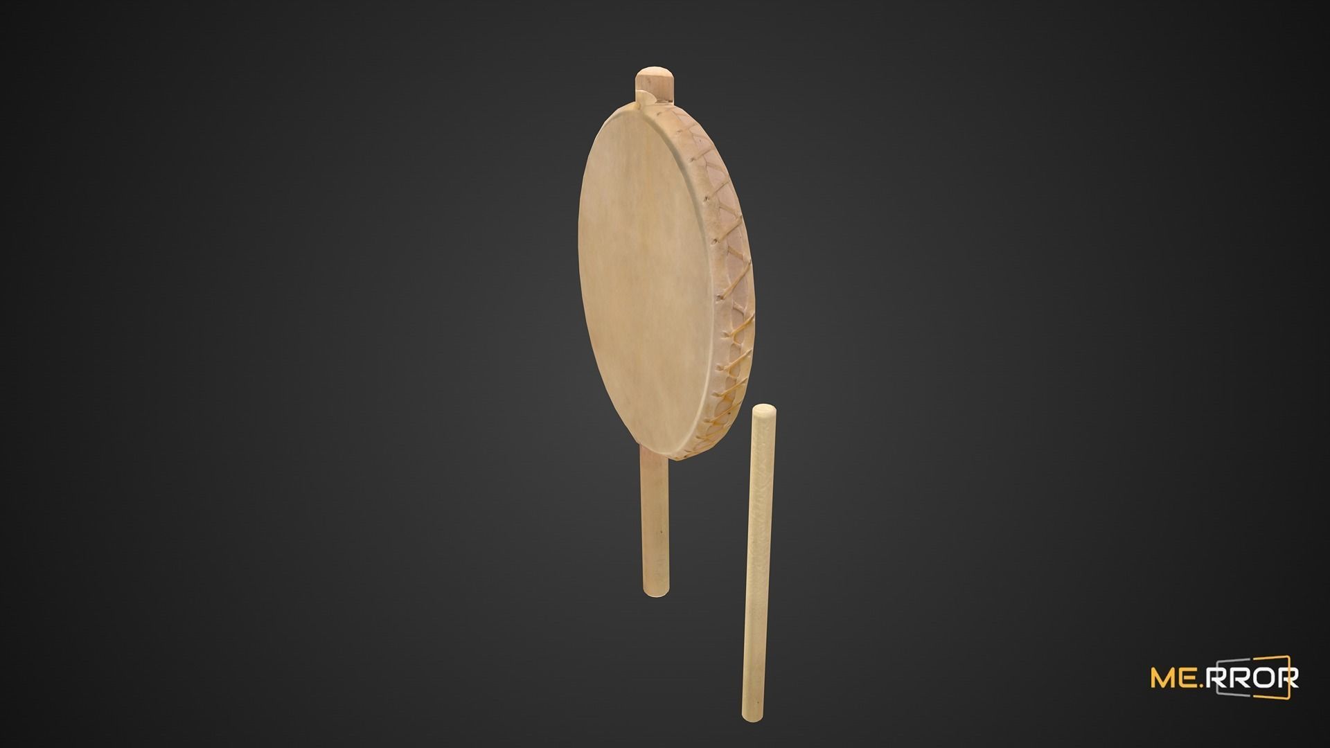 3D model Game Ready Korean Traditional Instrument Sogo VR / AR / low ...