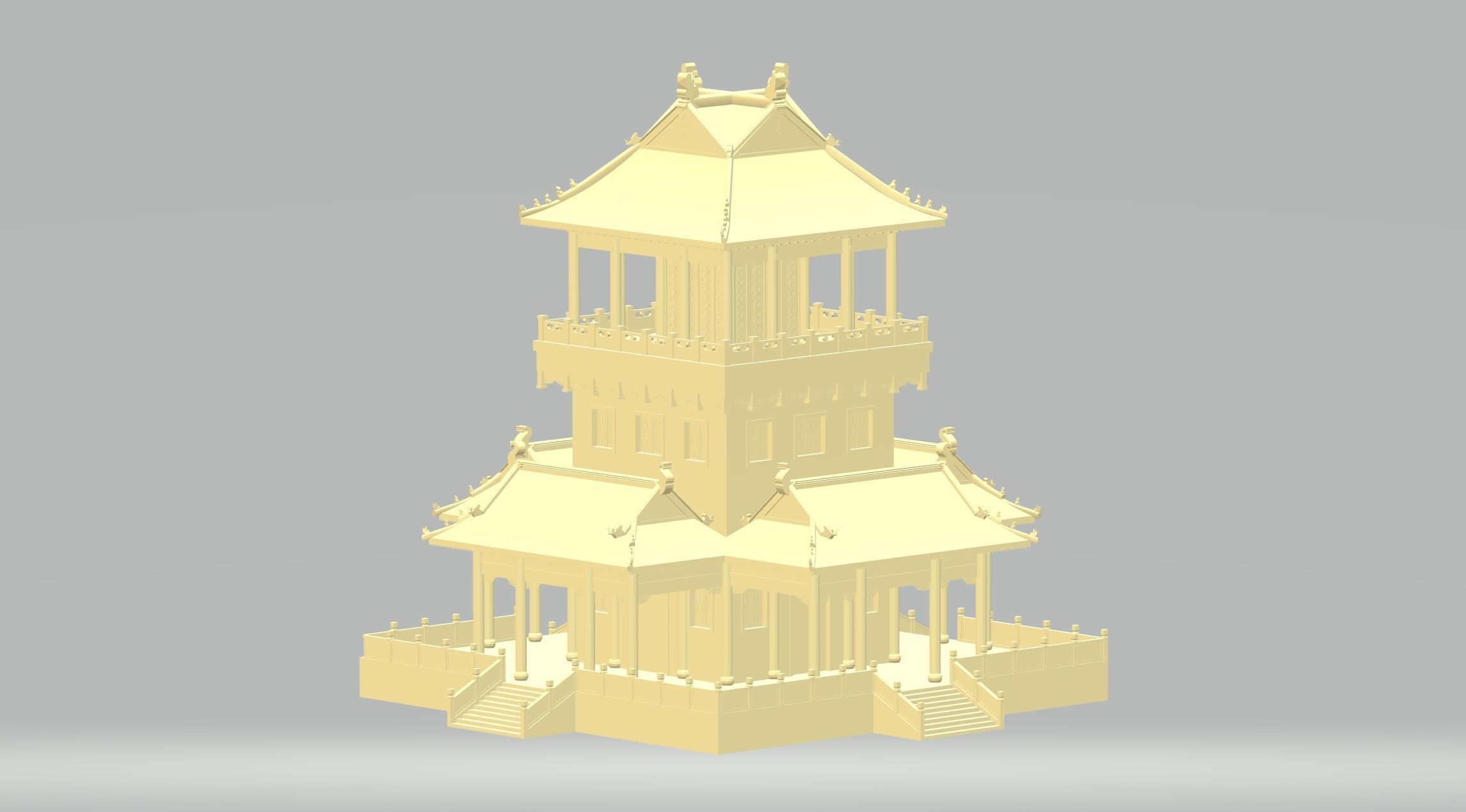 Chinese ancient architecture element universe material 3D model 3D ...