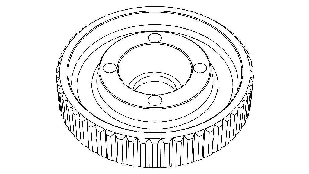 3D model Aluminum Racing Flywheel for 4-Shoe VR / AR / low-poly | CGTrader