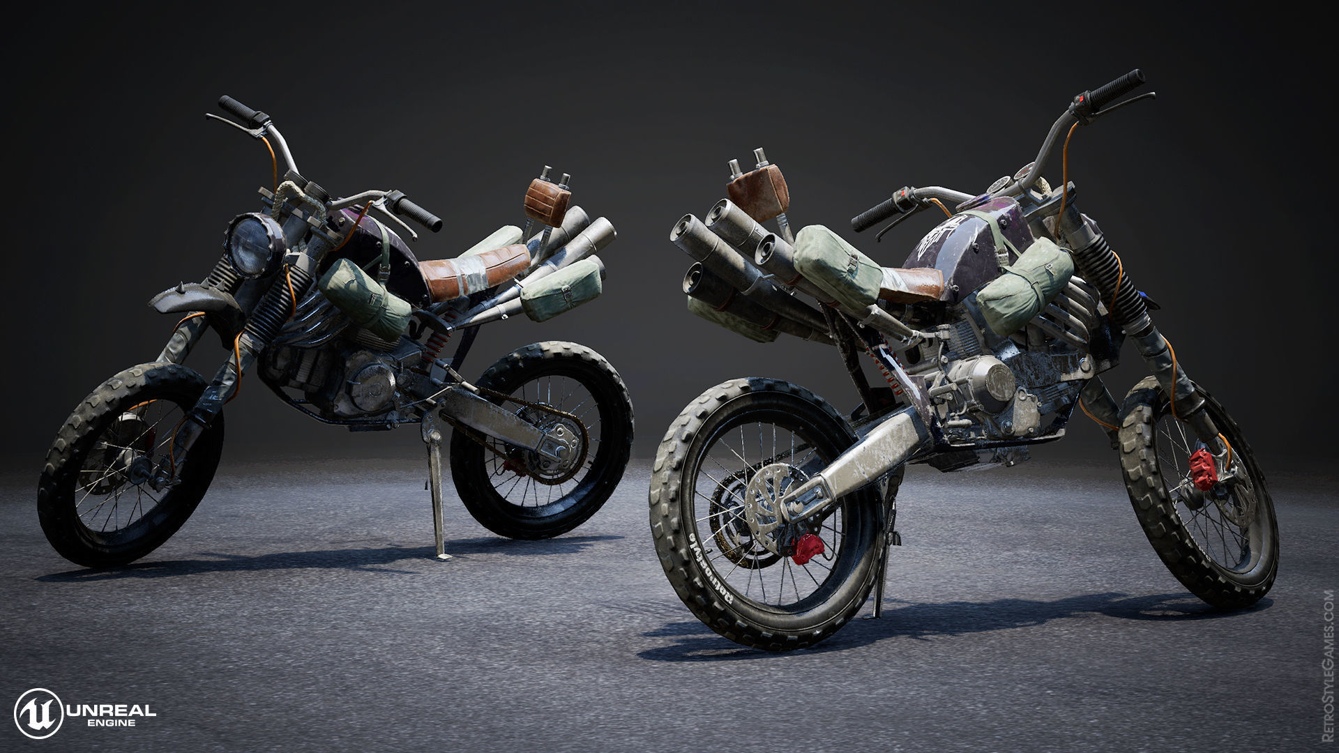 3D model Last Guns - Apocalyptic Buggy and Motorbike Pack VR / AR / low ...