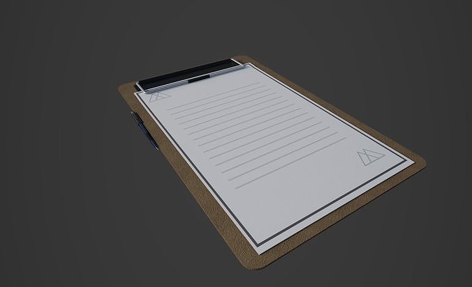3D model Clipboard VR / AR / low-poly | CGTrader