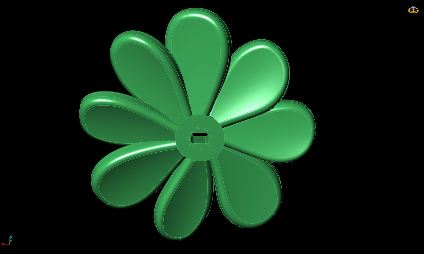 Flower ring with stones R 0331 printable 3d model 3D model 3D printable ...