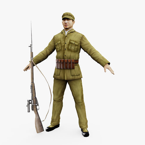3D model infantry of china 1927 VR / AR / low-poly | CGTrader