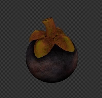 3D model Low Poly Mangosteen 3D Model VR / AR / low-poly | CGTrader