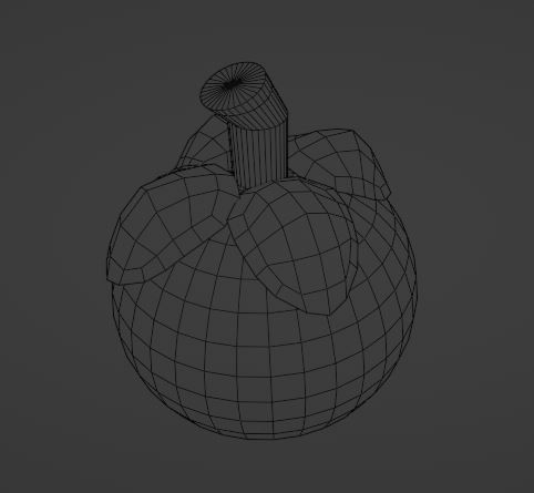 3D model Low Poly Mangosteen 3D Model VR / AR / low-poly | CGTrader