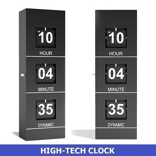 High-Tech Clock 3D model | CGTrader