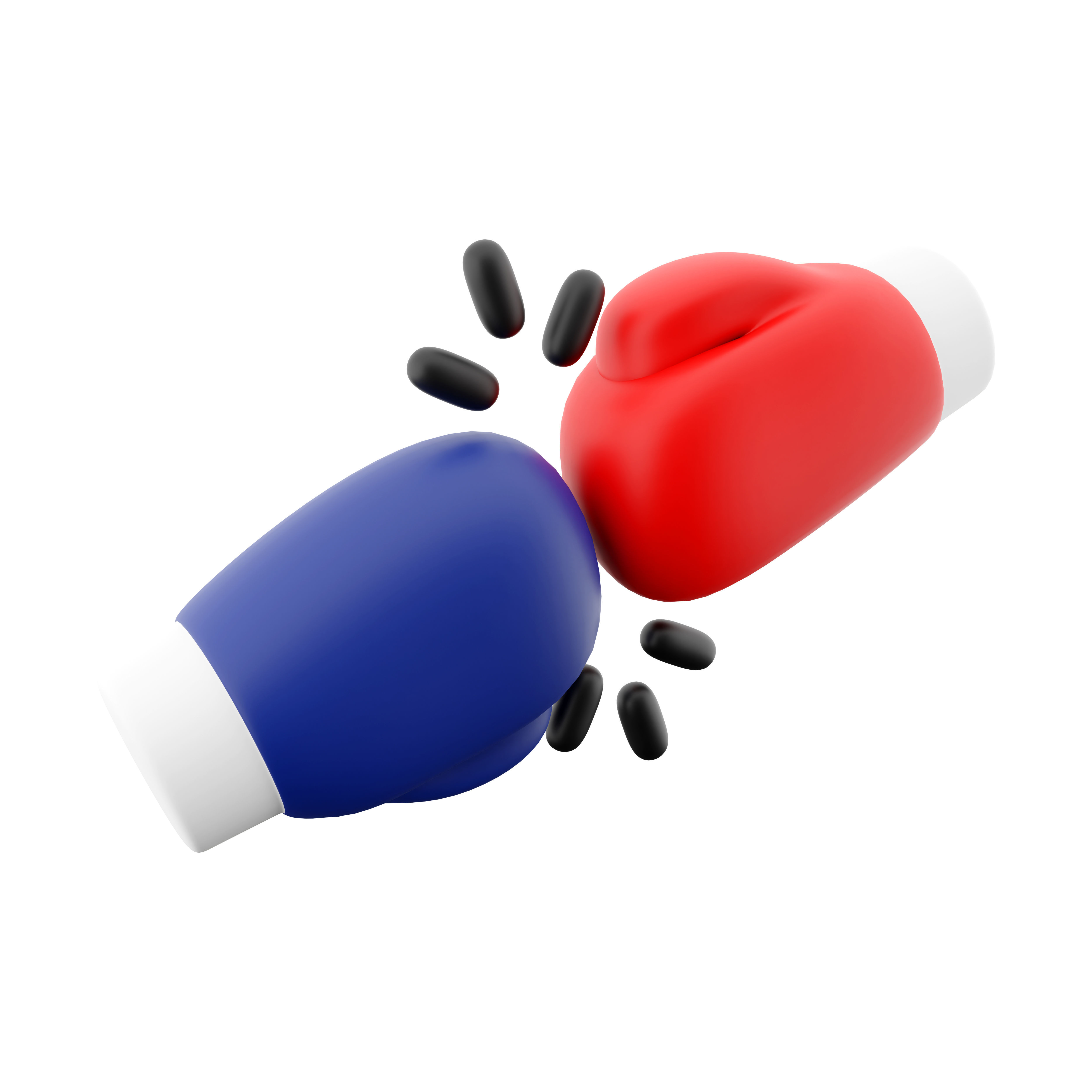 3d boxing gloves hit each other icon 3D model | CGTrader