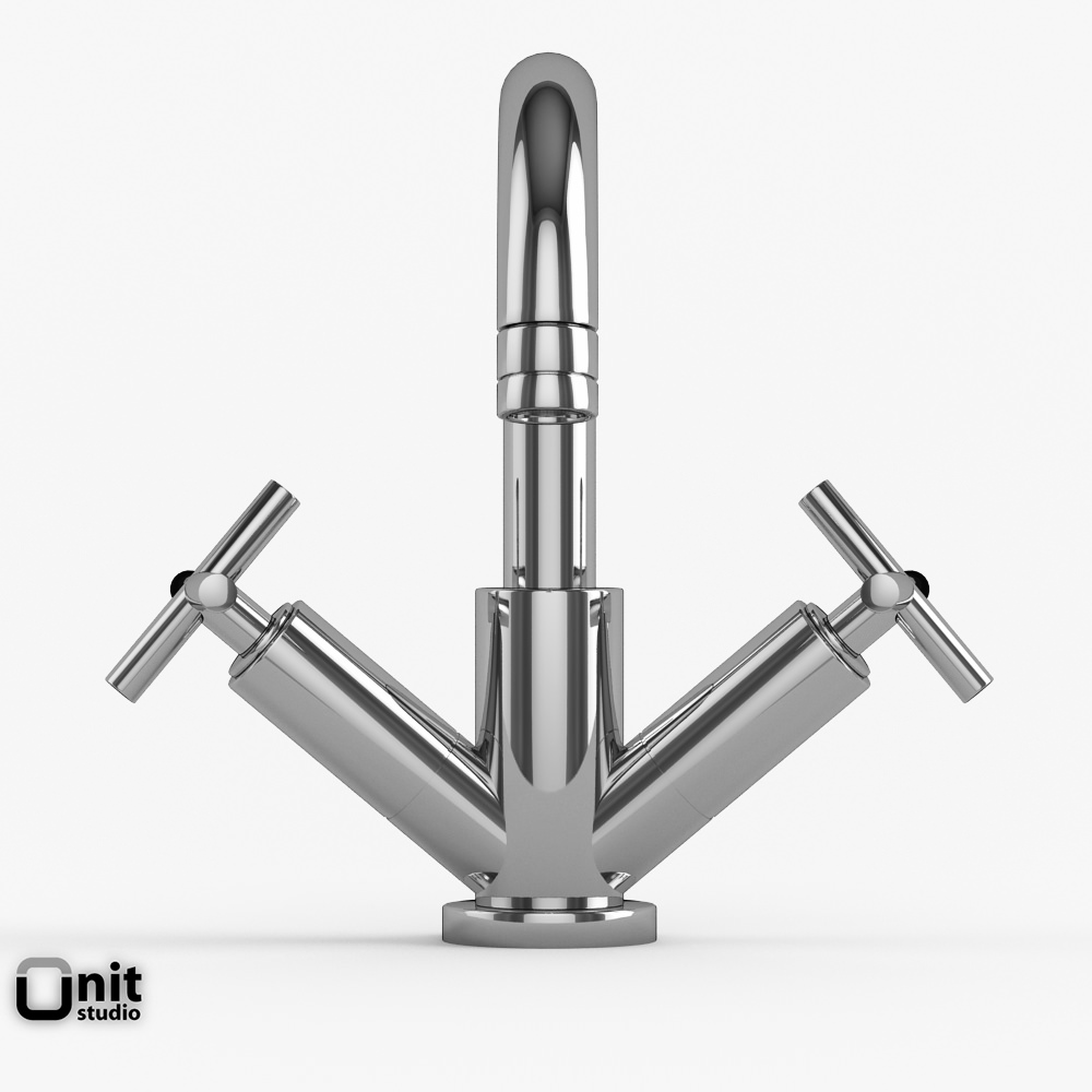 Washbasin Tap Helix series by Hudson Reed Deck mount single hole 3D ...