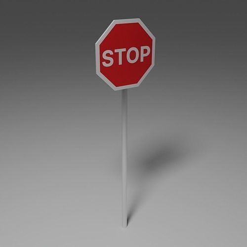 Stop sign 3D model | CGTrader