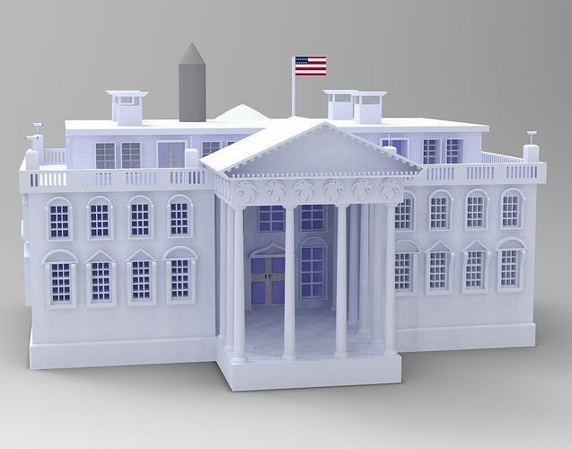 The White House Washington 3D model 3D printable | CGTrader