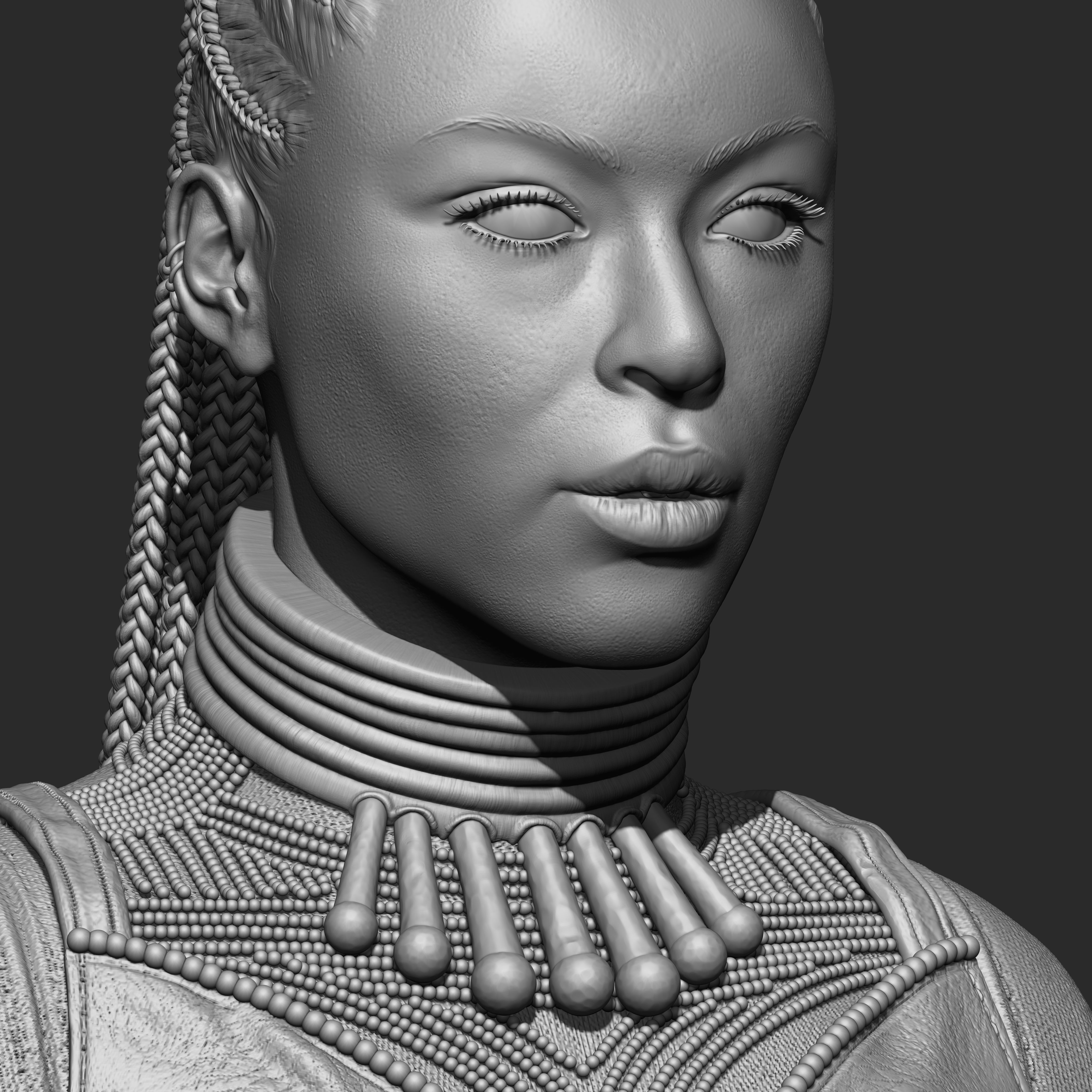 Highpoly Female Warrior Character Sculpted in Zbrush 3D model | CGTrader