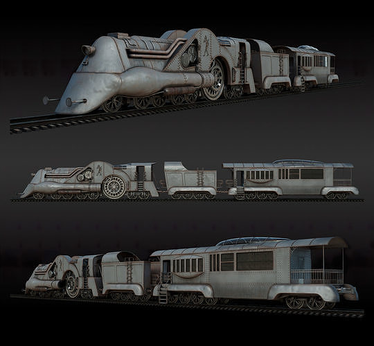 Train Syberia 3D model | CGTrader