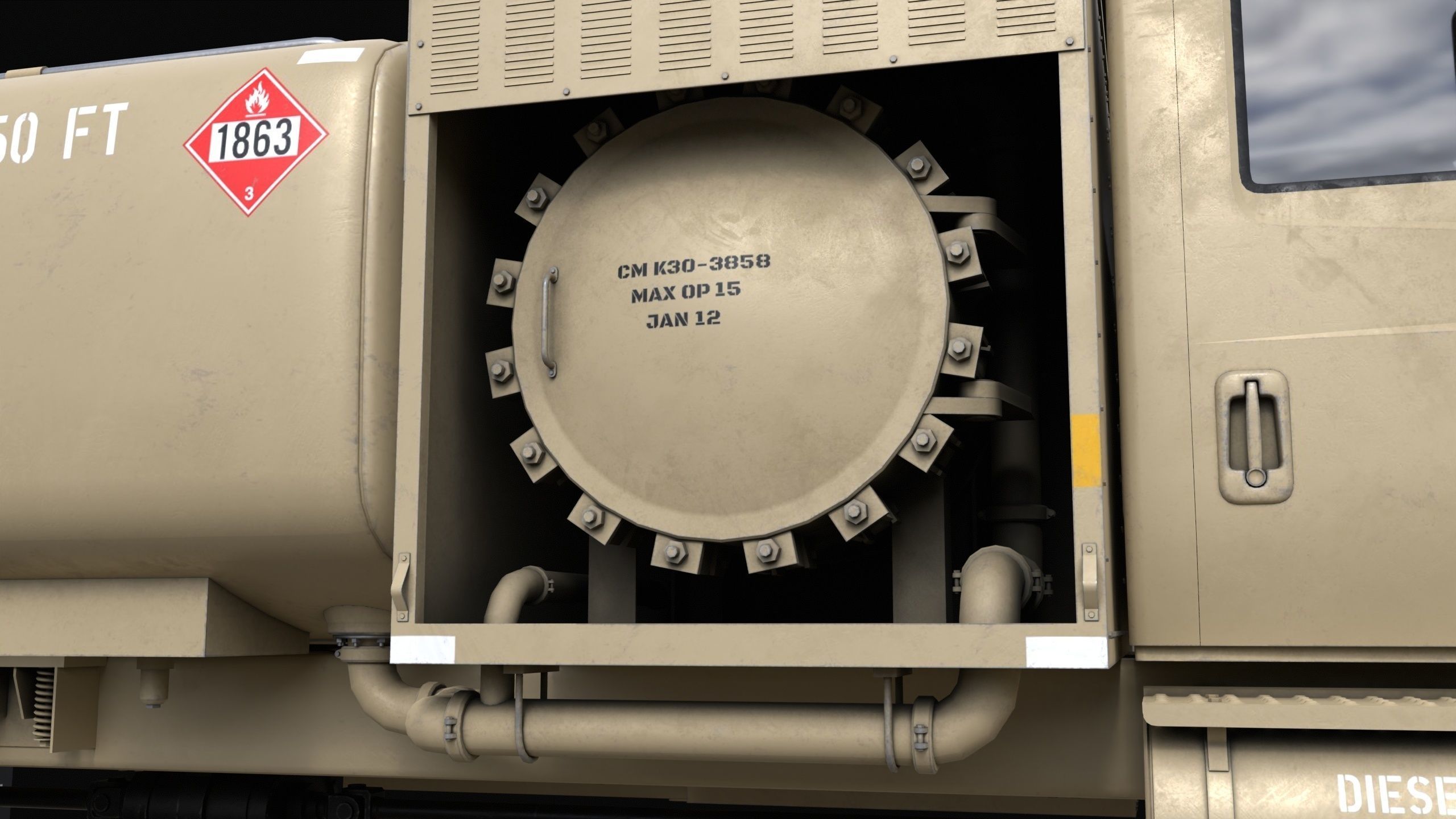 Kovatch R11-6000 Refueler Sand 3D model | CGTrader