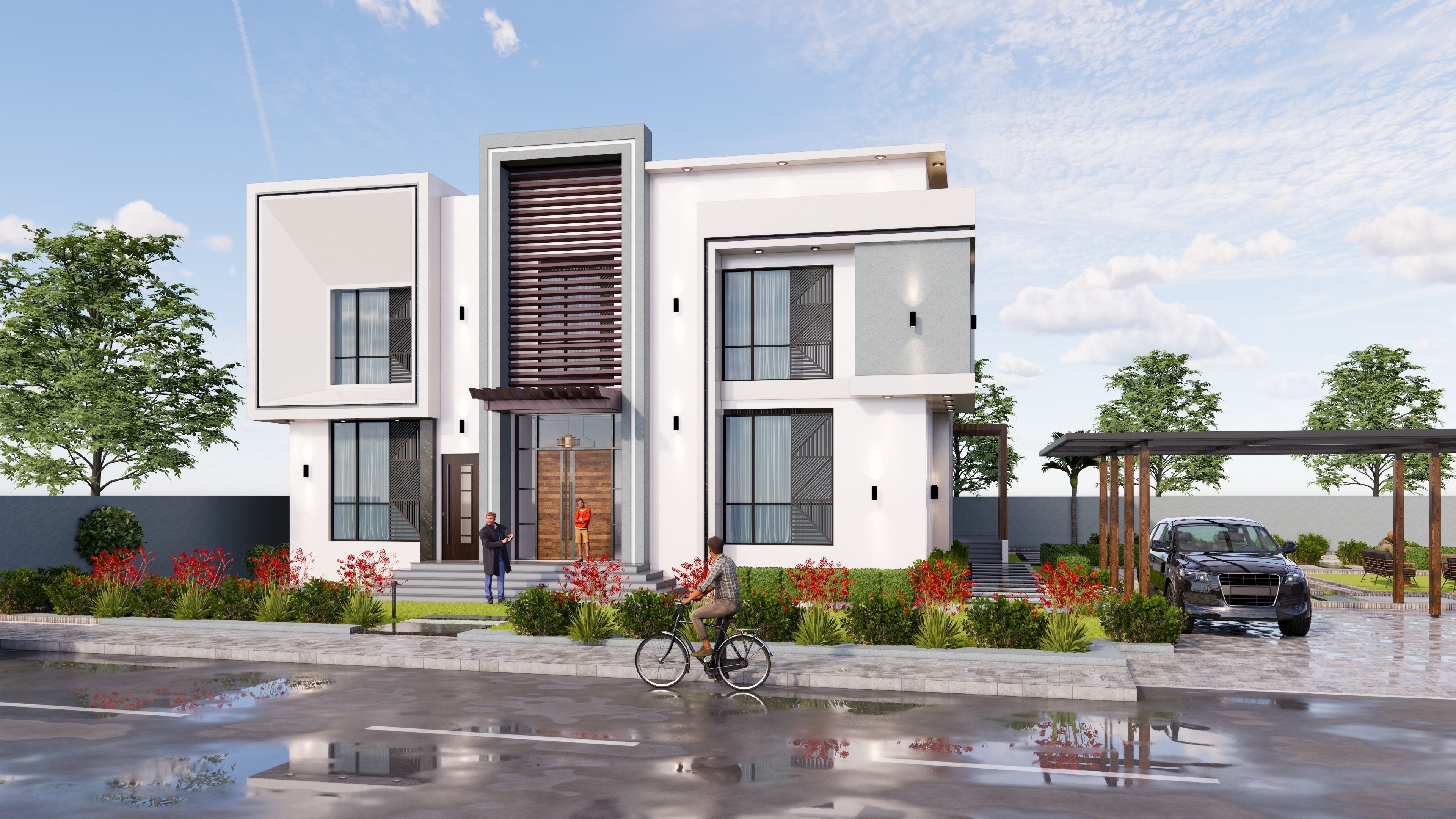 Modern villa oman gcc 3D model | CGTrader