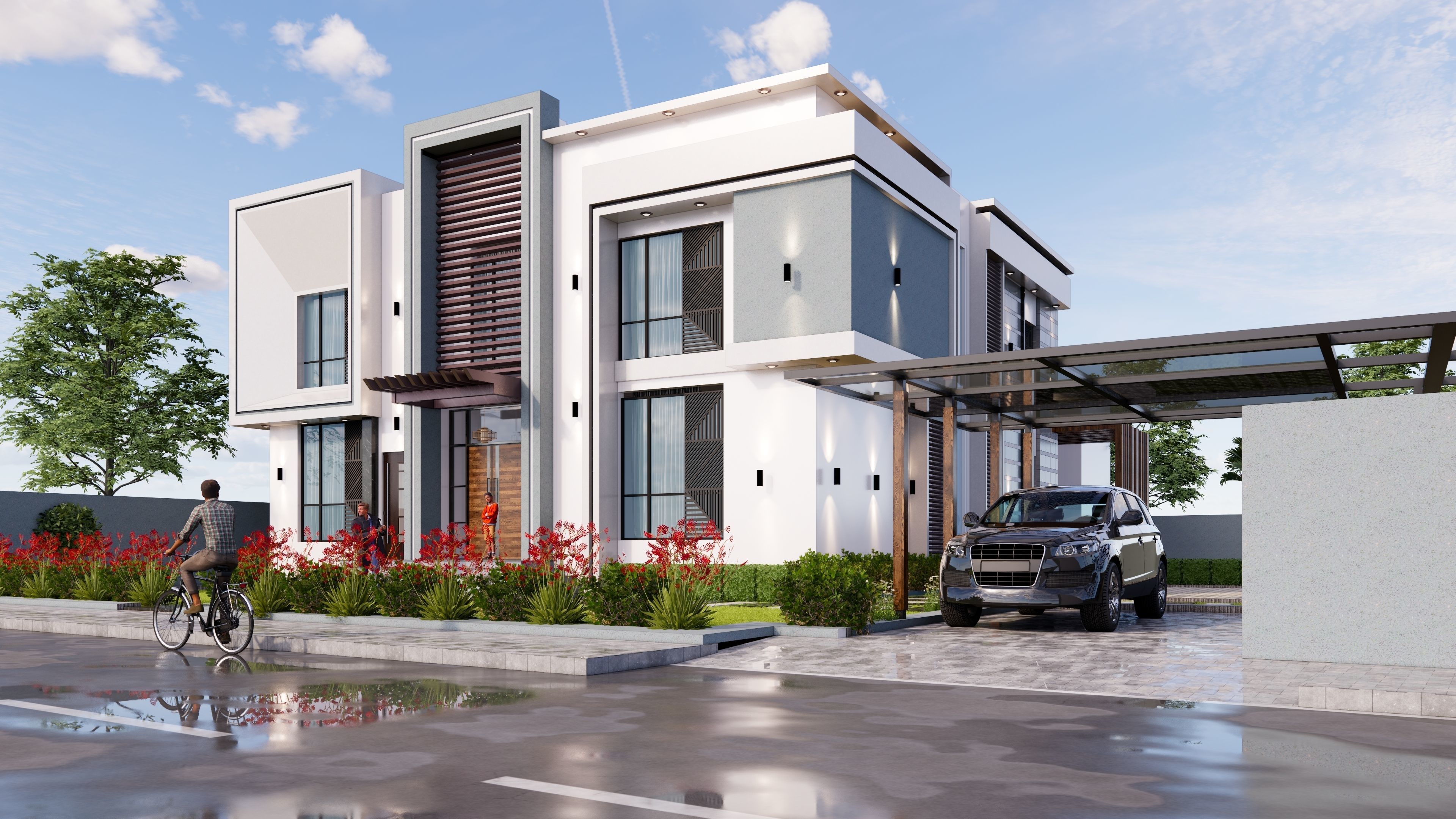 Modern villa oman gcc 3D model | CGTrader