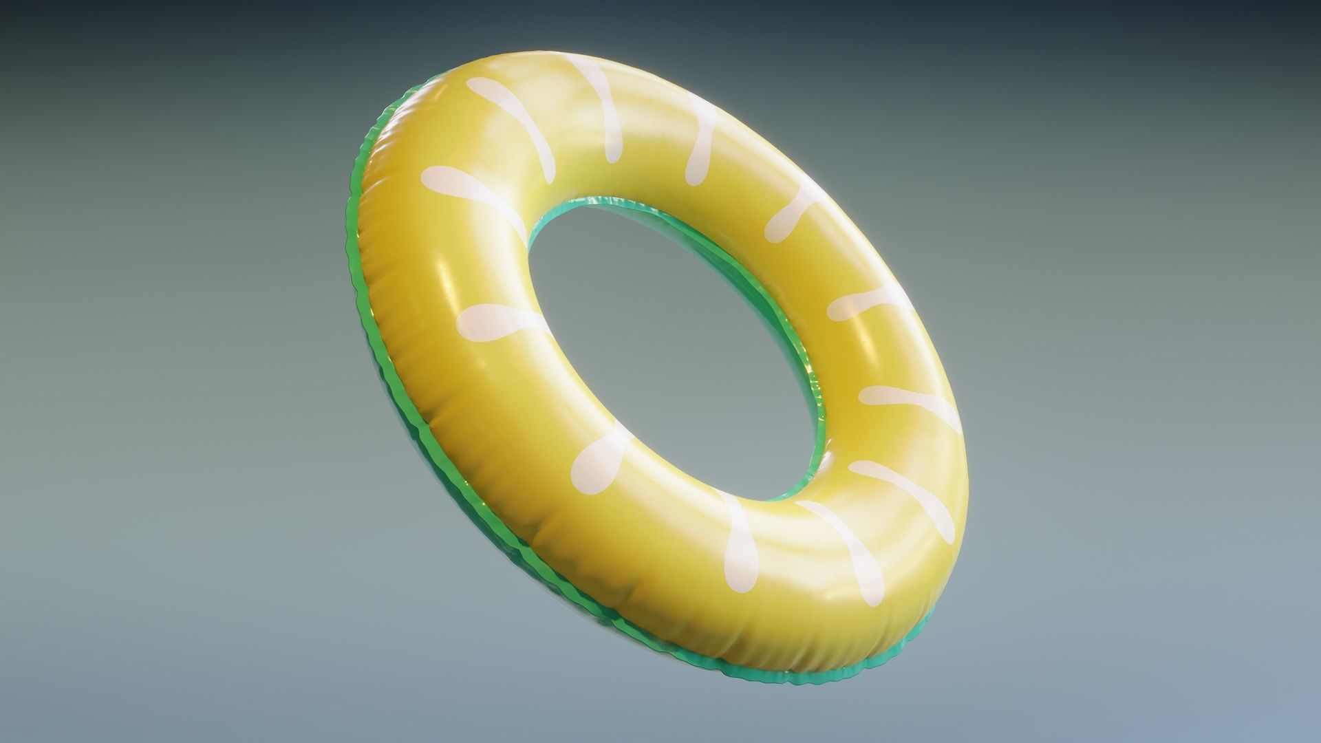 3D model Swimming Ring - Yellow Green VR / AR / low-poly | CGTrader