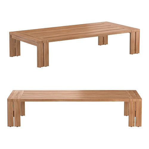 MATIRA TEAK RECTANGULAR COFFEE TABLE 3D model | CGTrader