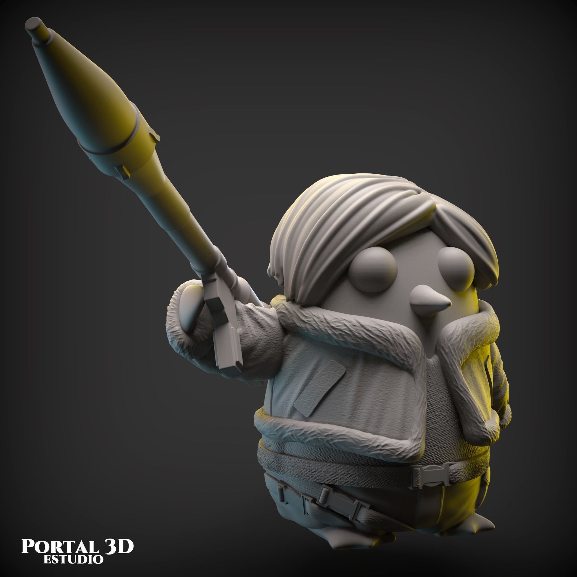 ADVENTURE TIME GUNTER RESIDUAL EVIL 4 3D model 3D printable | CGTrader
