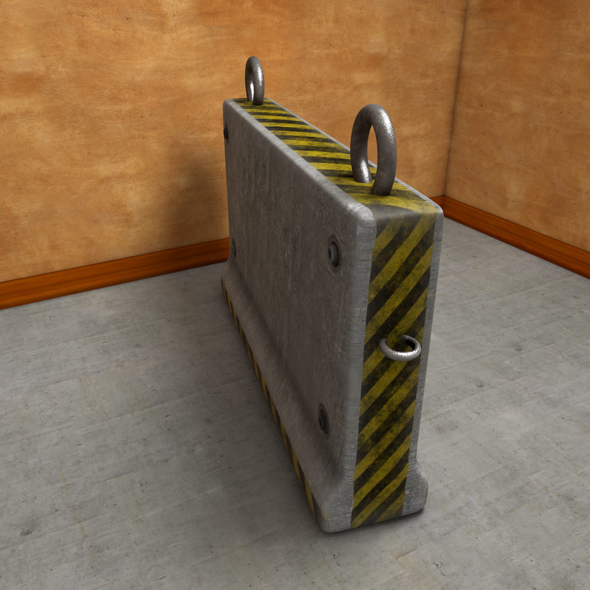 Road Block Armored Concrete 3D model | CGTrader