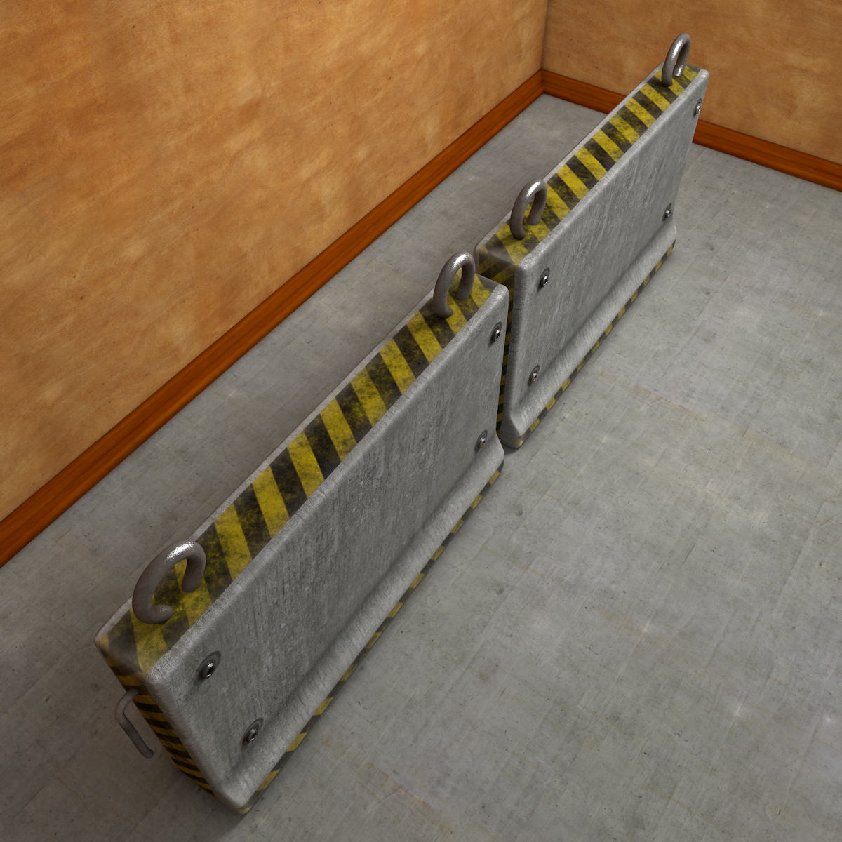 Road Block Armored Concrete 3D model | CGTrader