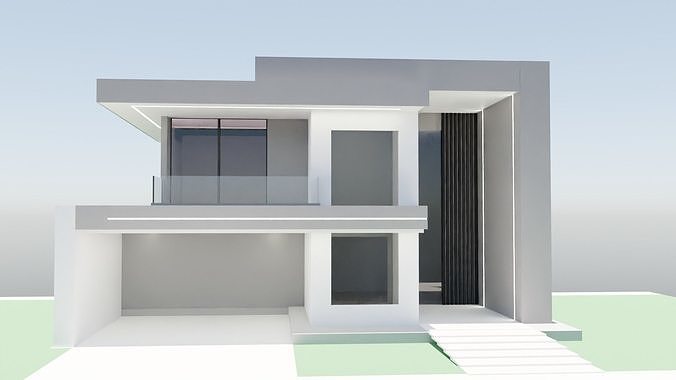 cozy house in high-tech style 3D model rigged | CGTrader