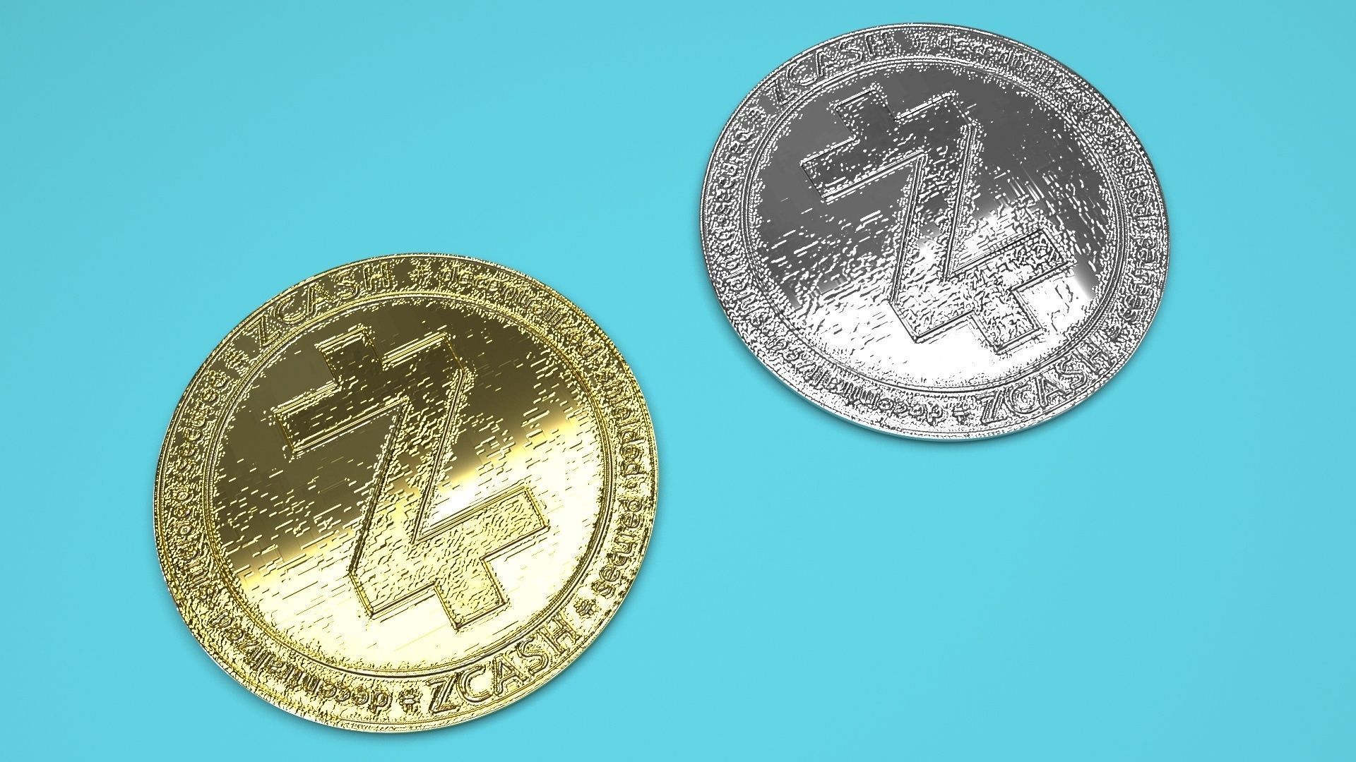 Zcash Coin Model 3D model | CGTrader