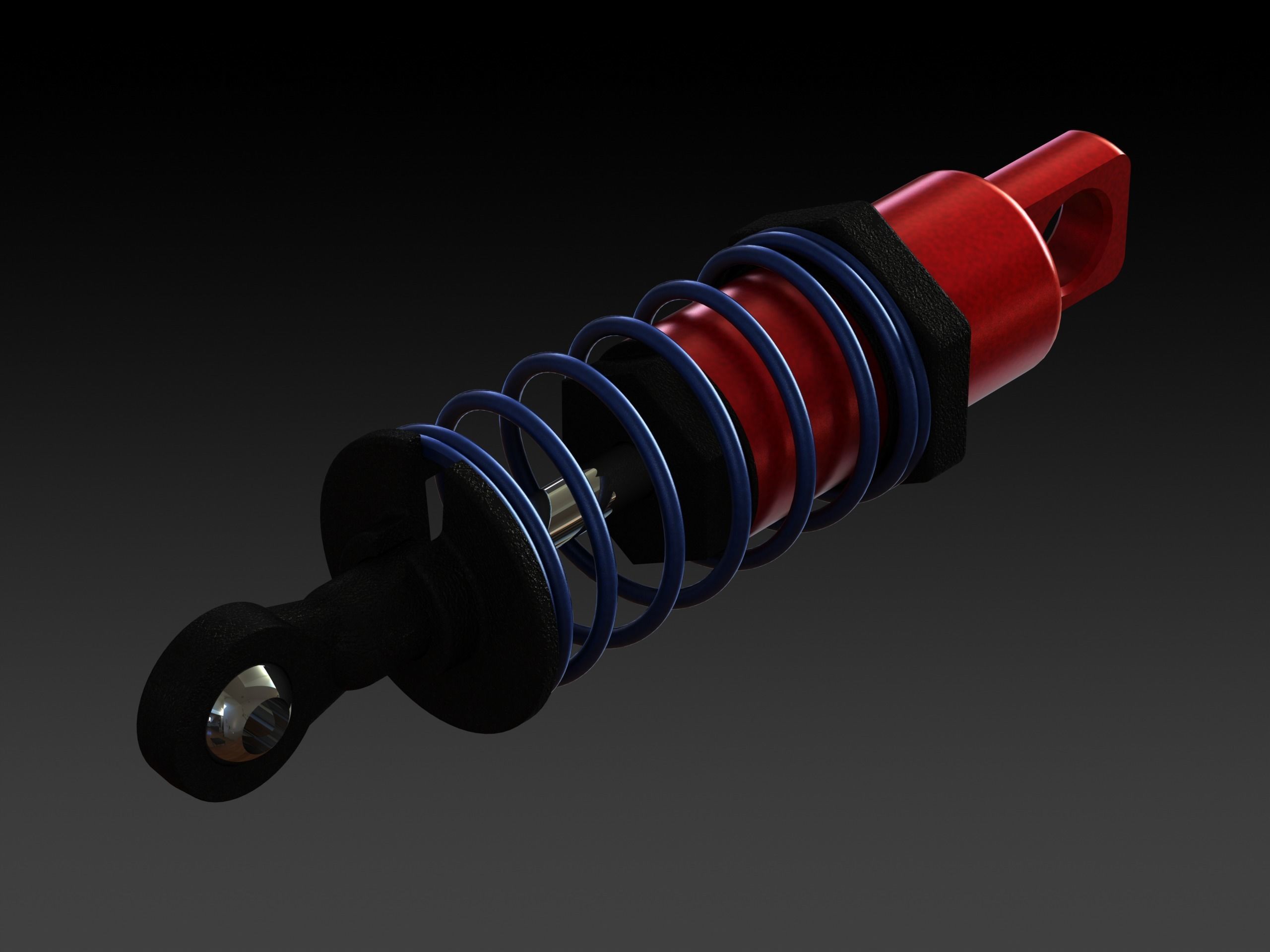RC Shock Absorber Front 3D model rigged | CGTrader