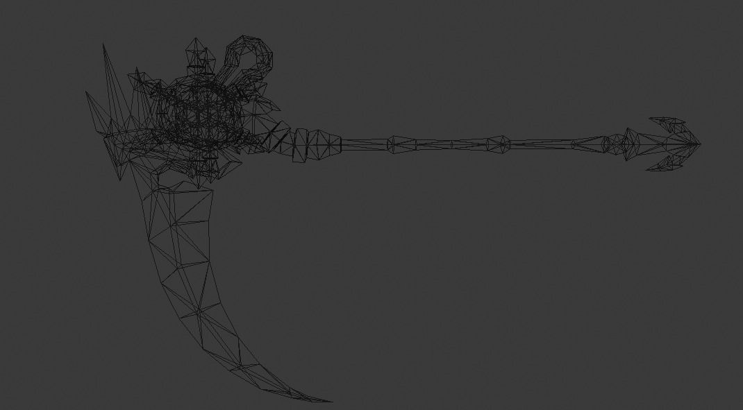 3D model Futuristic Scythe VR / AR / low-poly | CGTrader