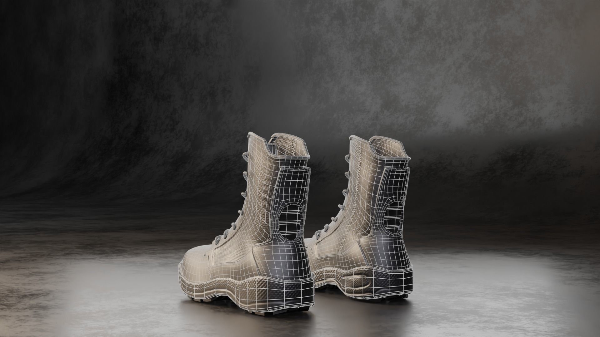 3D model Low Poly Military boot VR / AR / low-poly | CGTrader