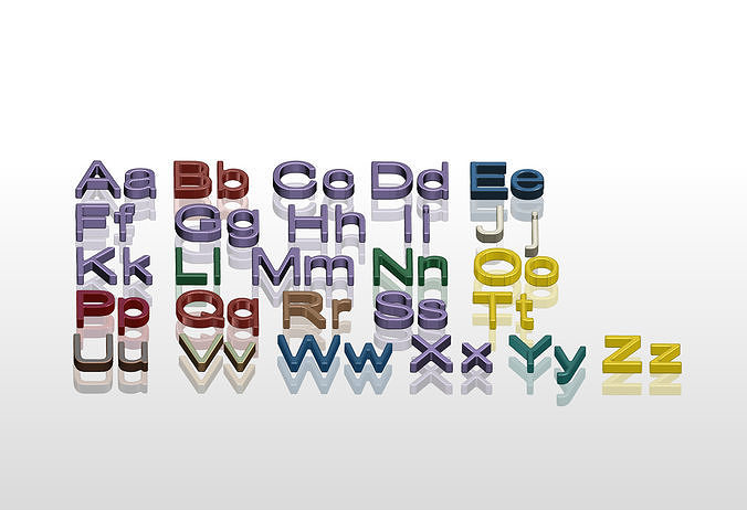 3D printable alphabet models 3D model 3D printable | CGTrader