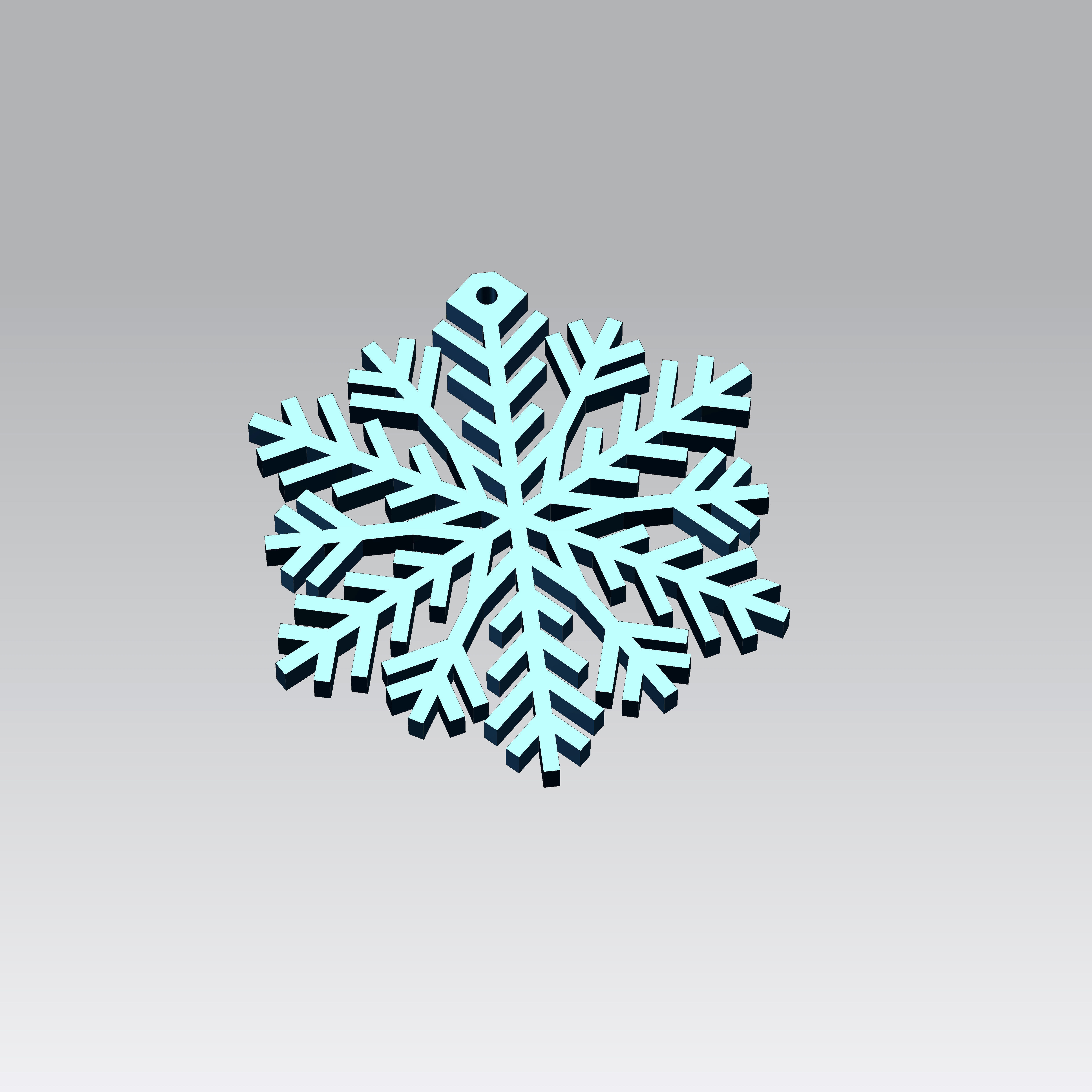 3D model of a snowflake 3D model 3D printable | CGTrader