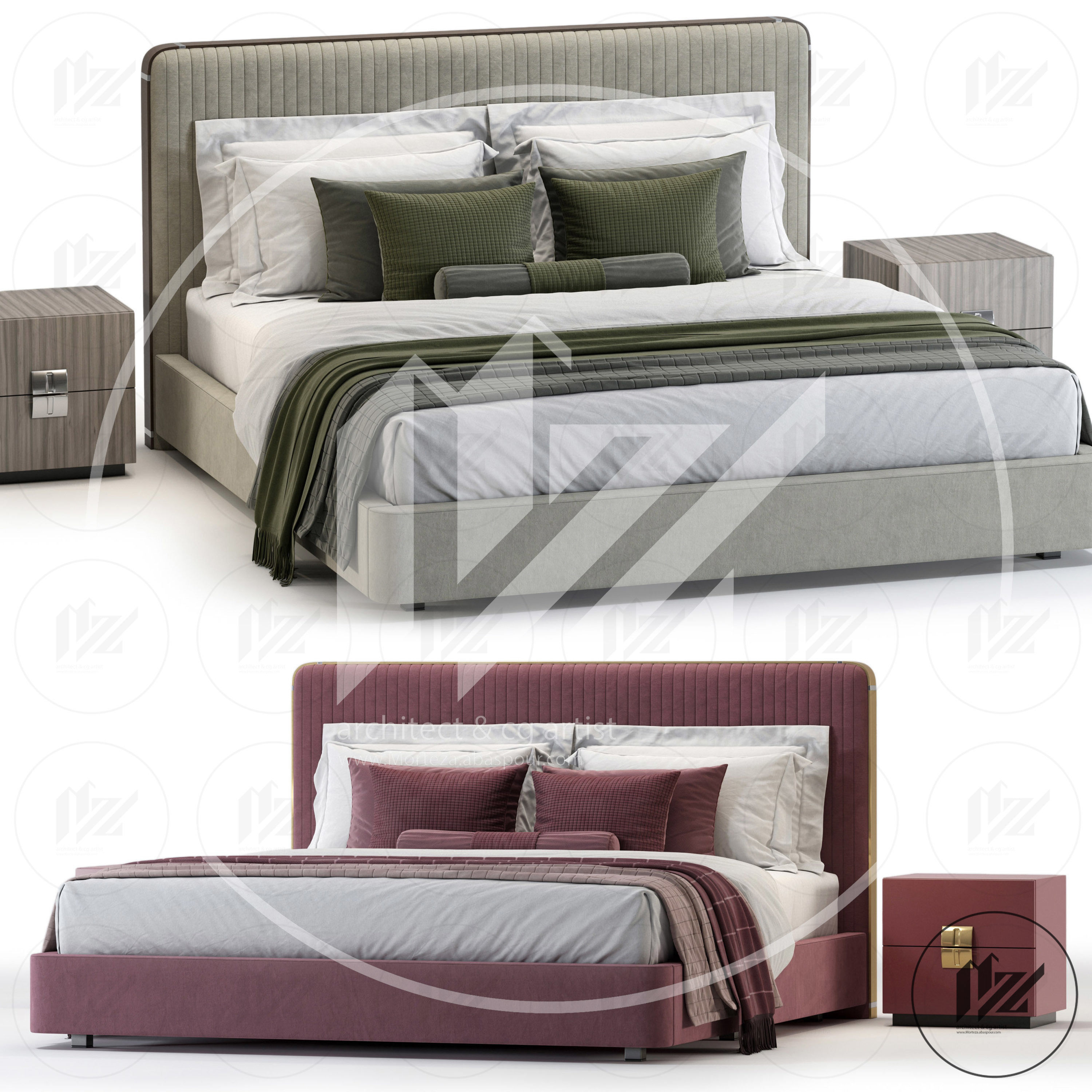 laskasas Anny bed No2 Bed 3D model | CGTrader