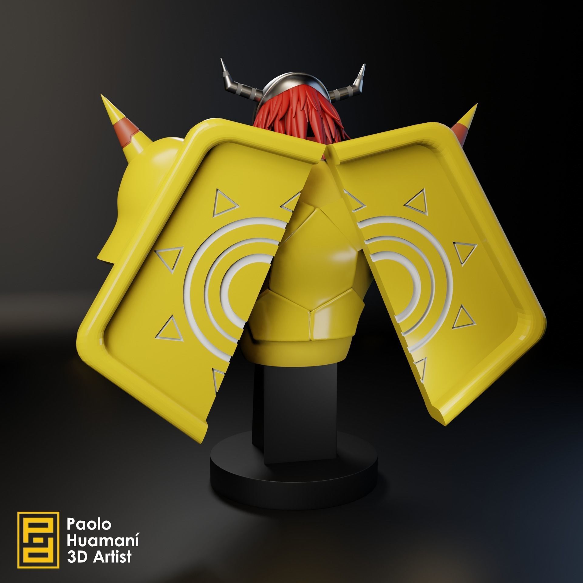 Wargreymon Bust 3D model 3D printable | CGTrader