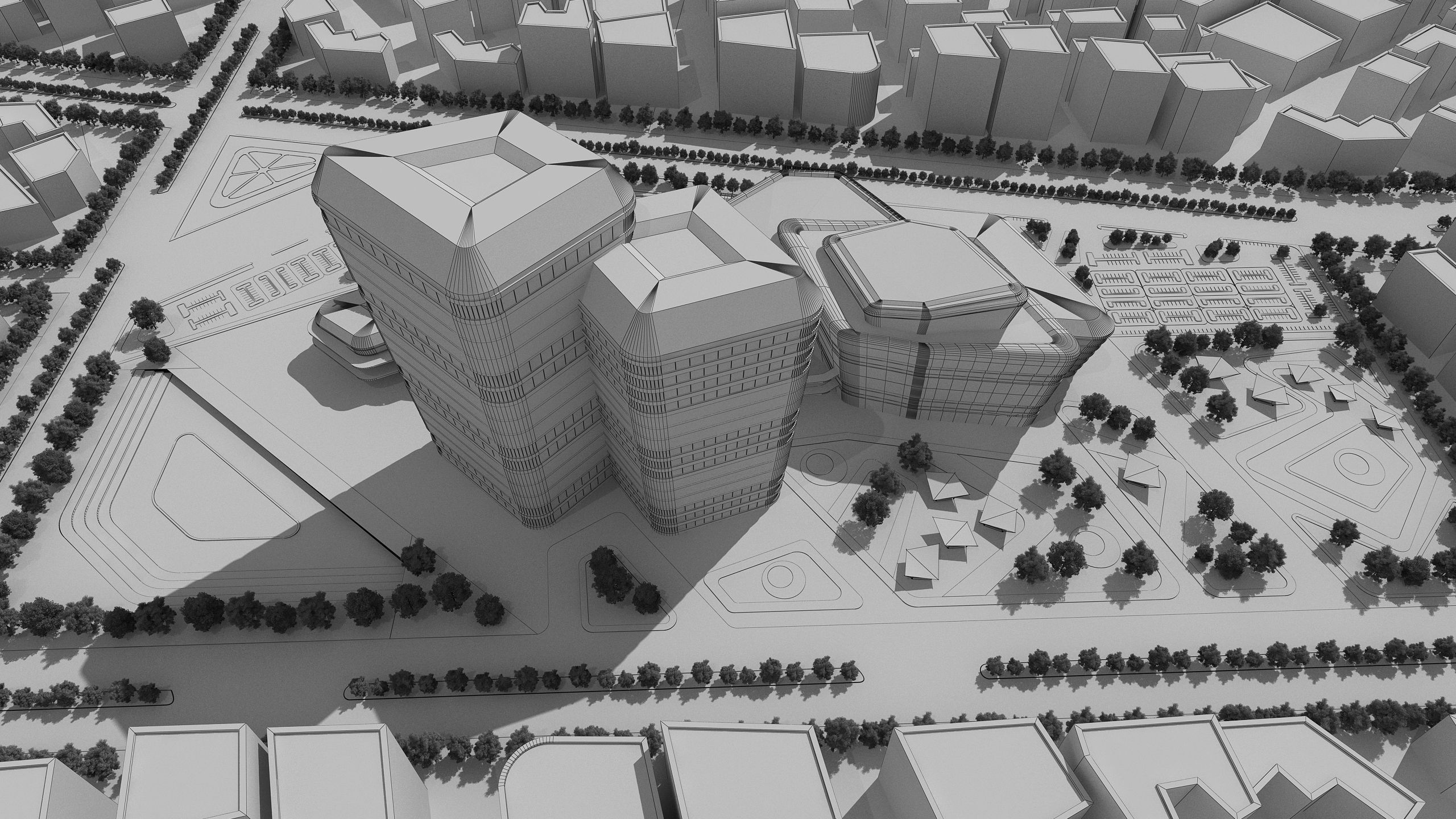 0158 - Architecture Complex Project 3D model | CGTrader